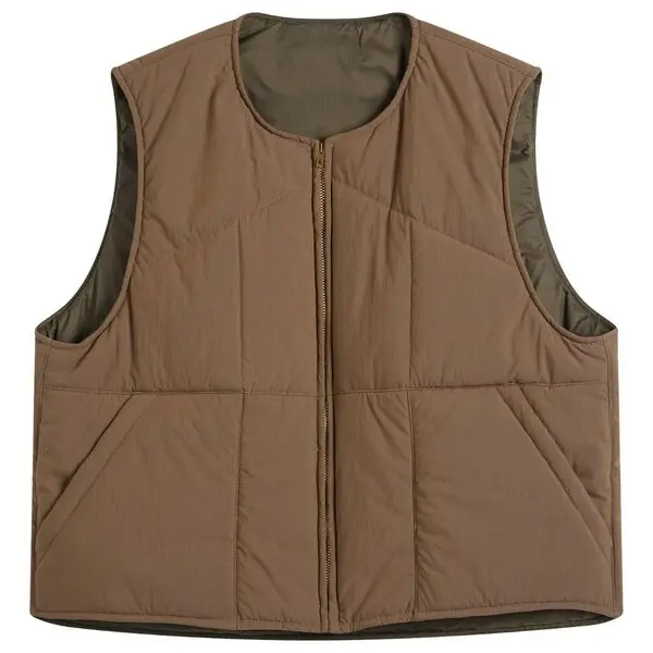 UNLIKELY DRY GOODS Reversible Utility Vest - Brown