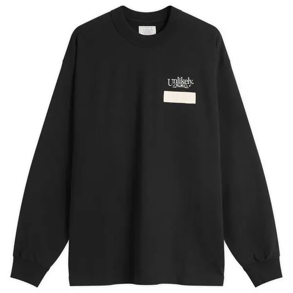 UNLIKELY DRY GOODS Team Logo Long Sleeve T-shirt - Black