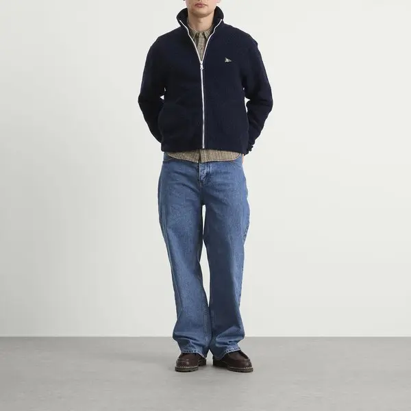 DRAKE'S Boucle Wool Fleece Jacket