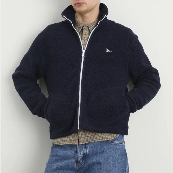 DRAKE'S Boucle Wool Fleece Jacket