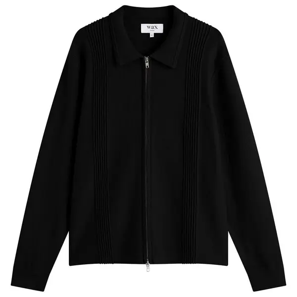 WAX LONDON Lennox Milano Zip Polo - Black