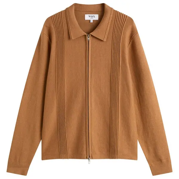 WAX LONDON Lennox Milano Zip Polo - Camel