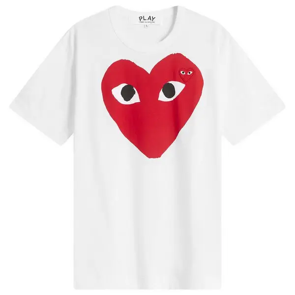 Play Comme Des Garcon Oversized Heart T-shirt - White