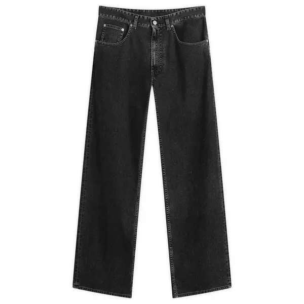 MAISON MARGIELA Washed Wide Leg Jeans - Black