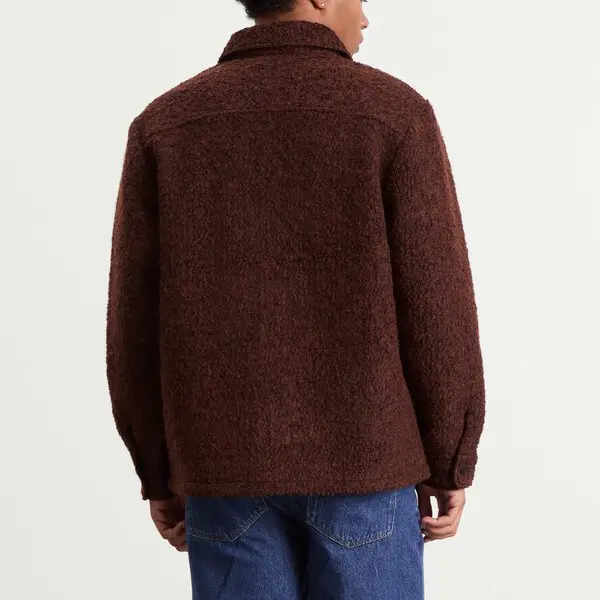 WAX LONDON Mount Reversible Boucle Overshirt