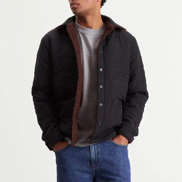 WAX LONDON Mount Reversible Boucle Overshirt