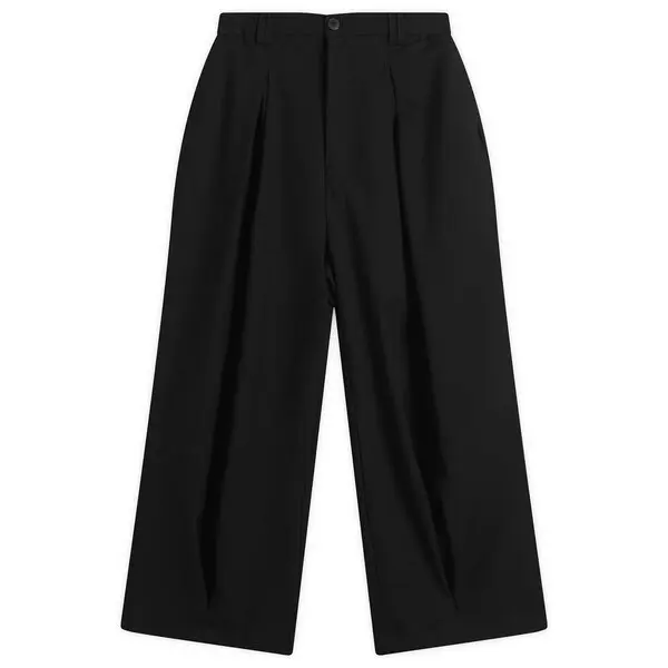 ANGLAN Valley Tuck Trousers - Black