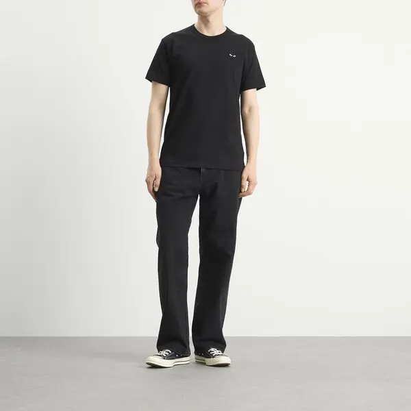 Play Comme Des Garcon Heart Emblem T-shirt - Black