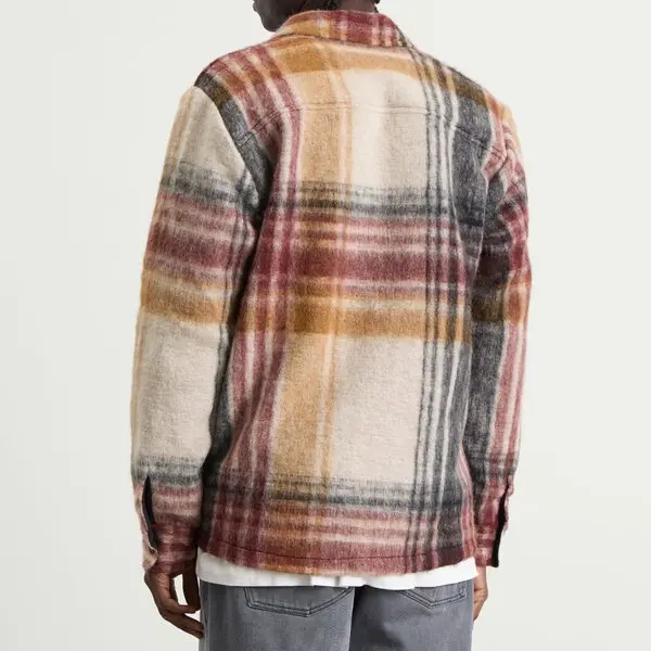 WAX LONDON Nolan Wool Blend Check Overshirt
