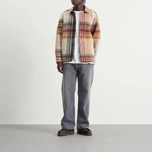 WAX LONDON Nolan Wool Blend Check Overshirt
