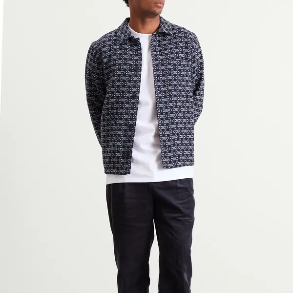 WAX LONDON Rockley Geo Jacquard Overshirt