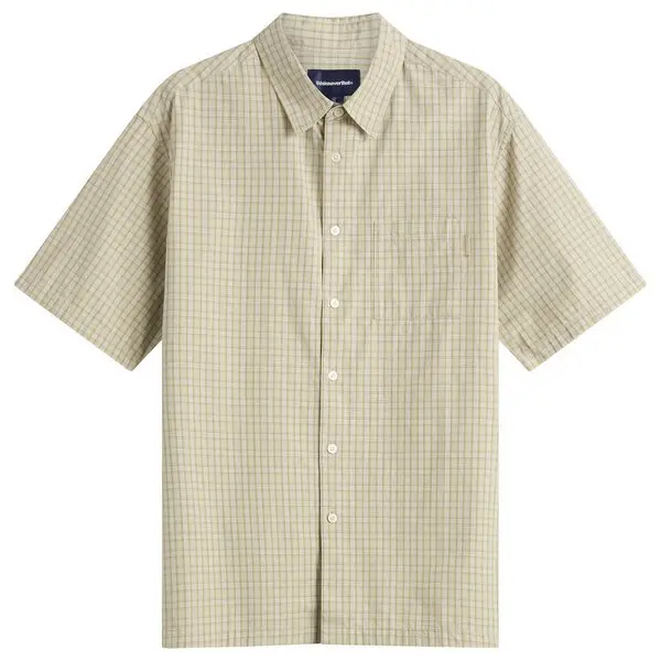 THISISNEVERTHAT Check Short Sleeve Shirt - Lemon