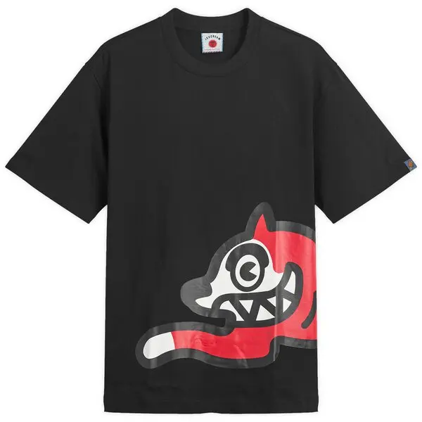 ICECREAM Jumbo Running Dog T-shirt - Black