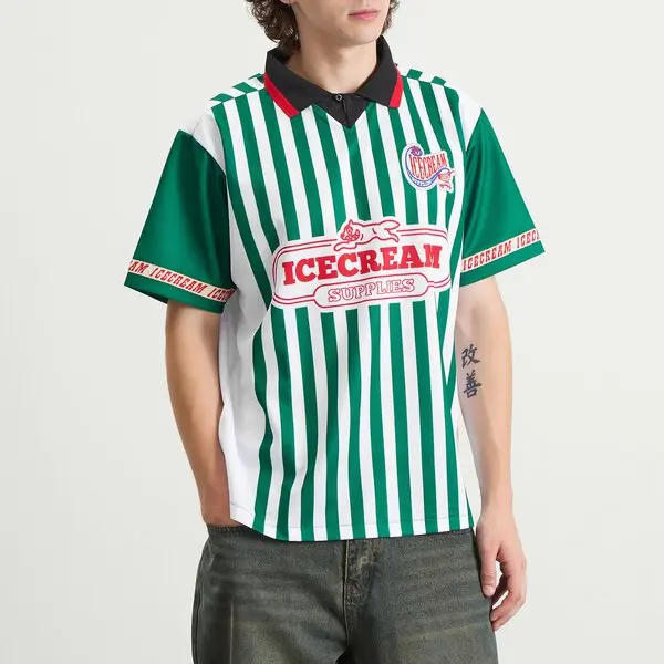 ICECREAM Striped Football Shirt