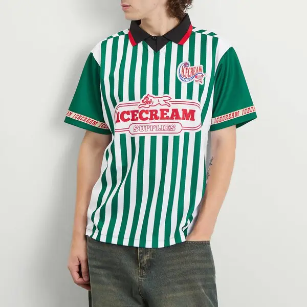ICECREAM Striped Football Shirt
