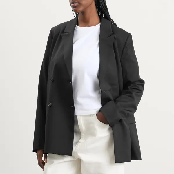 GANNI Calendered Wool Blazer