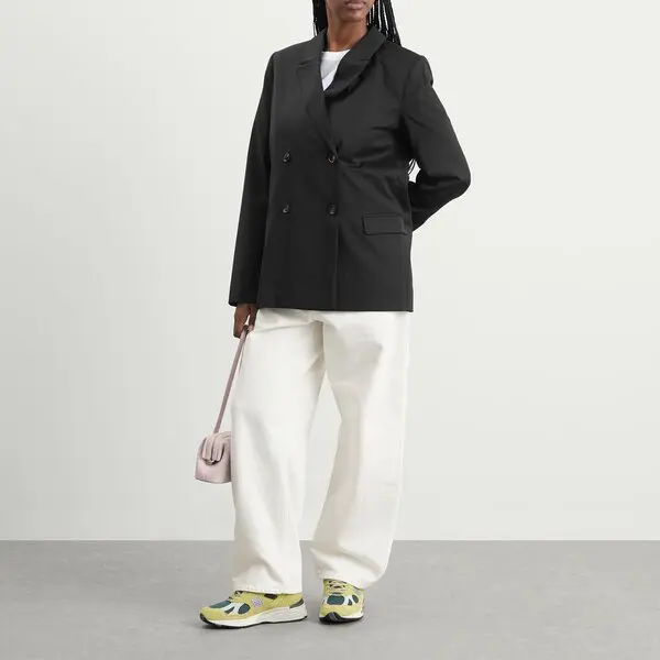 GANNI Calendered Wool Blazer