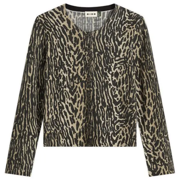 Rixo Peony Leopard Jumper - Brown