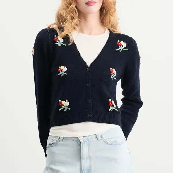 Rixo Merinda Embellished Cardigan