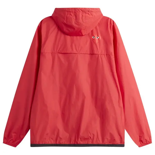 Play Comme Des Garcon K-way Emblem Full Zip Jacket - Red
