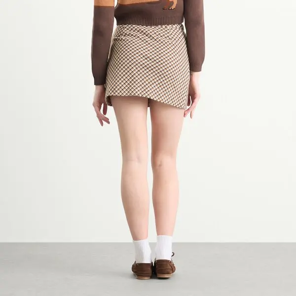 HOUSE OF SUNNY Checked A-line Mini Skirt