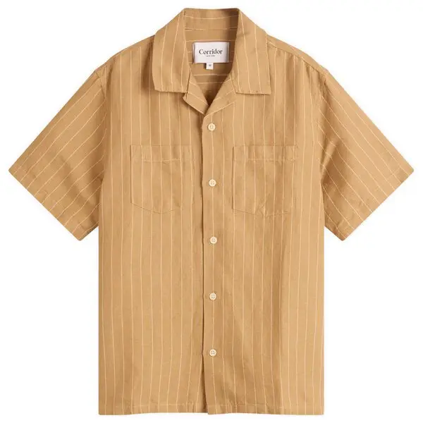 CORRIDOR Boulder Stripe Vacation Shirt - Brown