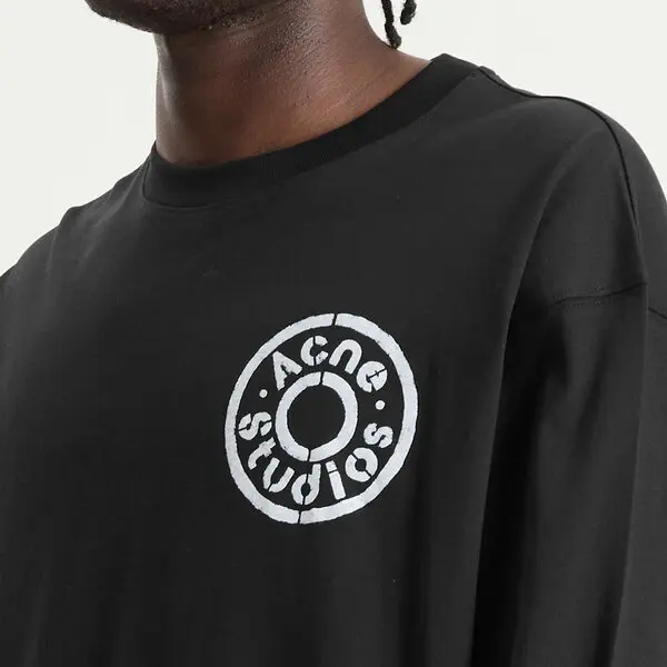 Acne Studios Button Logo Long Sleeve T-shirt