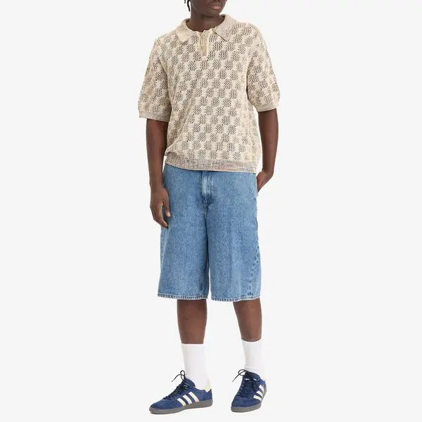 CORRIDOR Cable Knit Polo Shirt