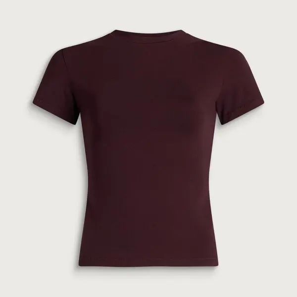 SKIMS Cotton Jersey T-shirt - Currant