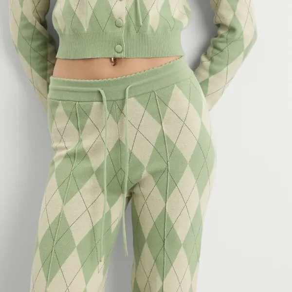 HOUSE OF SUNNY Argyle Jacquard Lounge Trousers