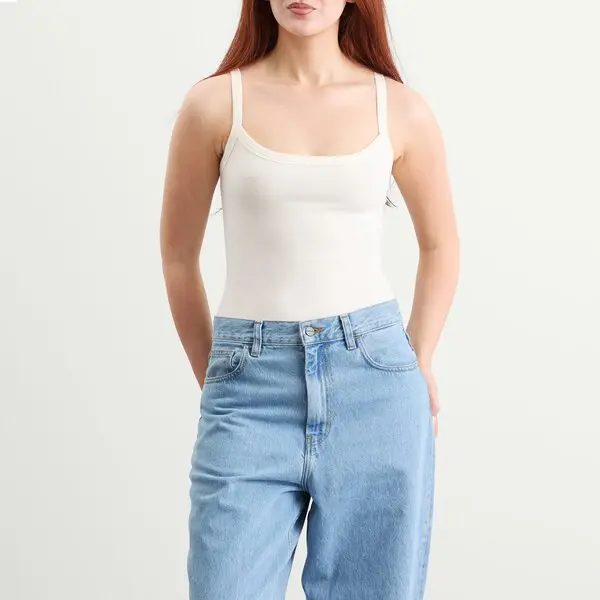 SKIMS Cotton Jersey Scoop Neck Bodysuit - Marble