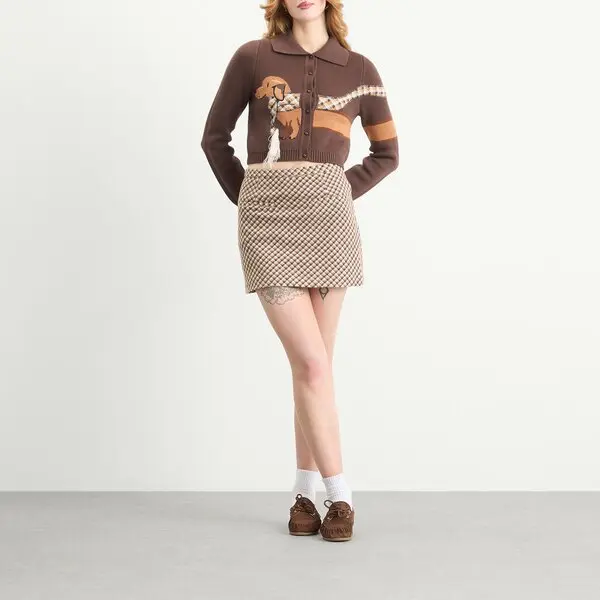 HOUSE OF SUNNY Walk In The Park Tripper Cardigan - Tobacco
