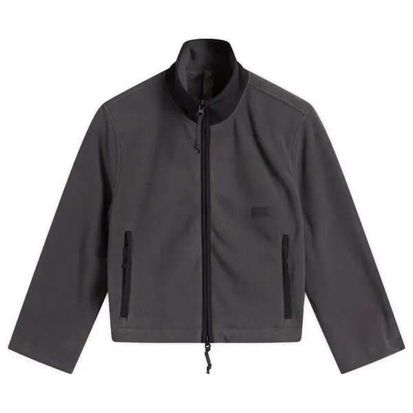 SKIMS Fleece Lounge Shrunken Zip Up Jacket - Ash