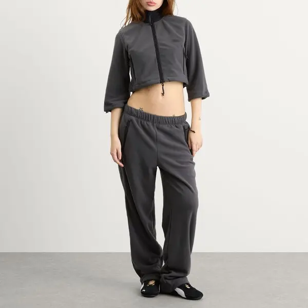 SKIMS Fleece Lounge Shrunken Zip Up Jacket