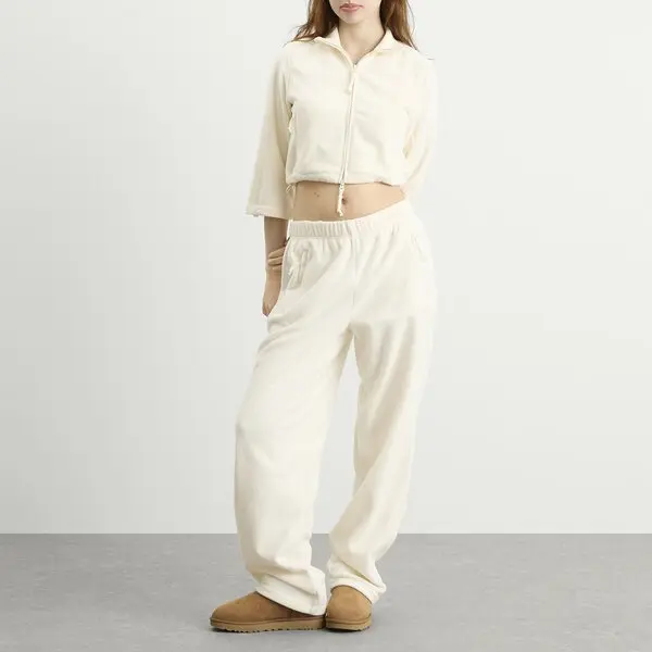 SKIMS Fleece Lounge Shrunken Zip Up Jacket