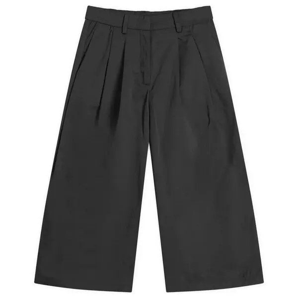 STEL Pleated Wide Leg Culottes - Black