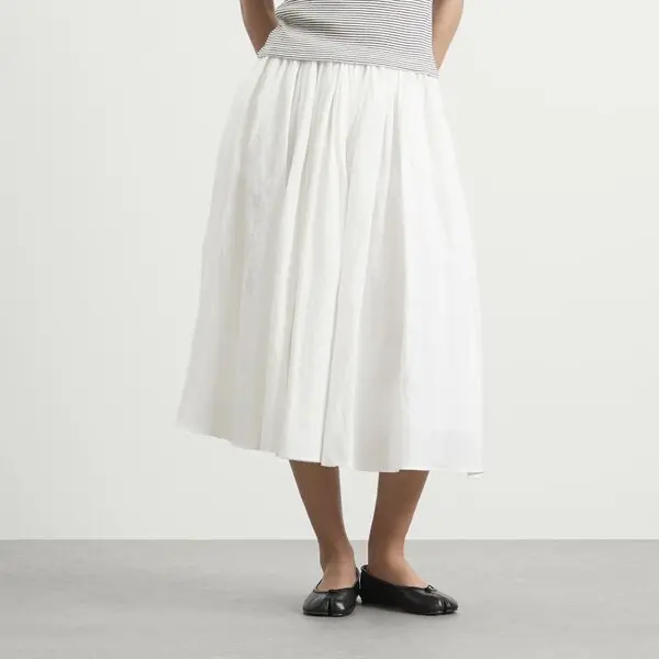 NOTHING WRITTEN Shore Linen Midi Skirt
