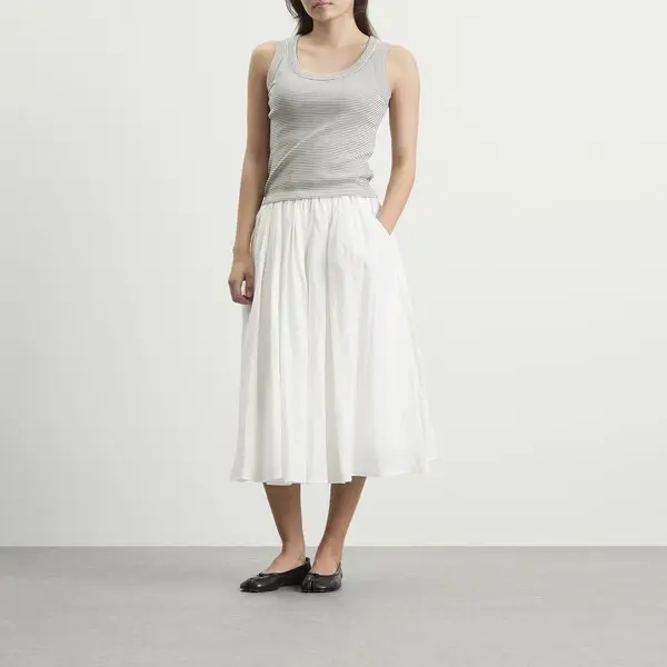 NOTHING WRITTEN Shore Linen Midi Skirt