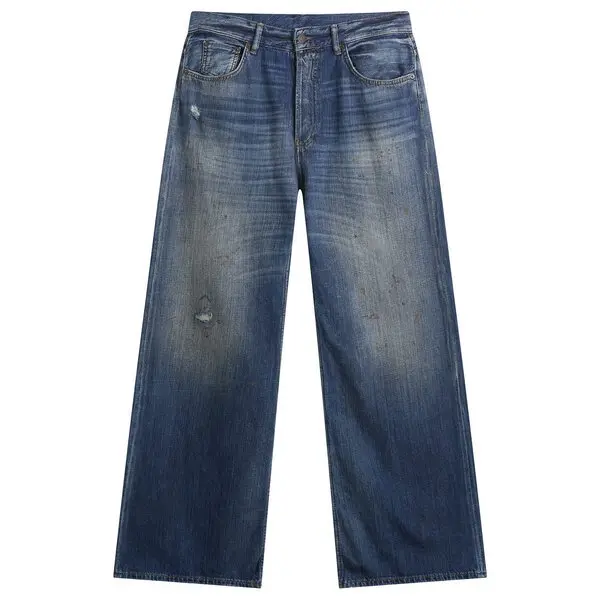 Acne Studios 2021 Blue Trafalgar Wide Leg Jeans - Mid Blue