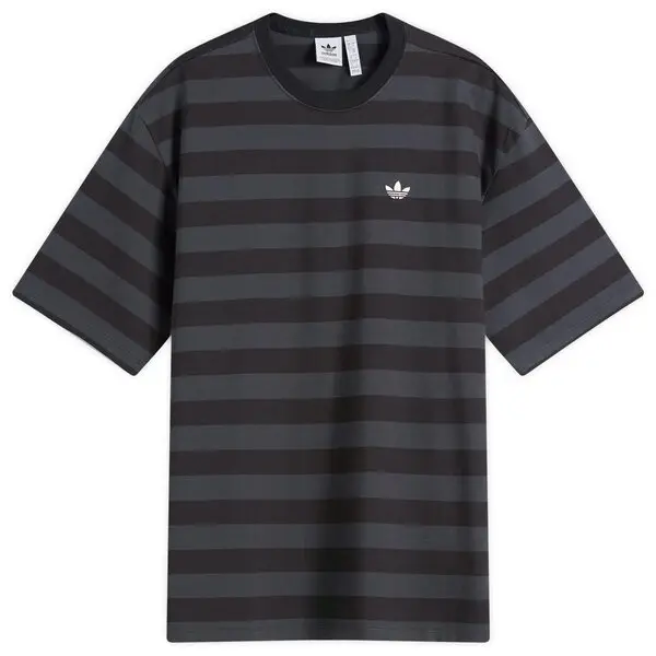 Adidas Striped Ss T-shirt - Black/carbon