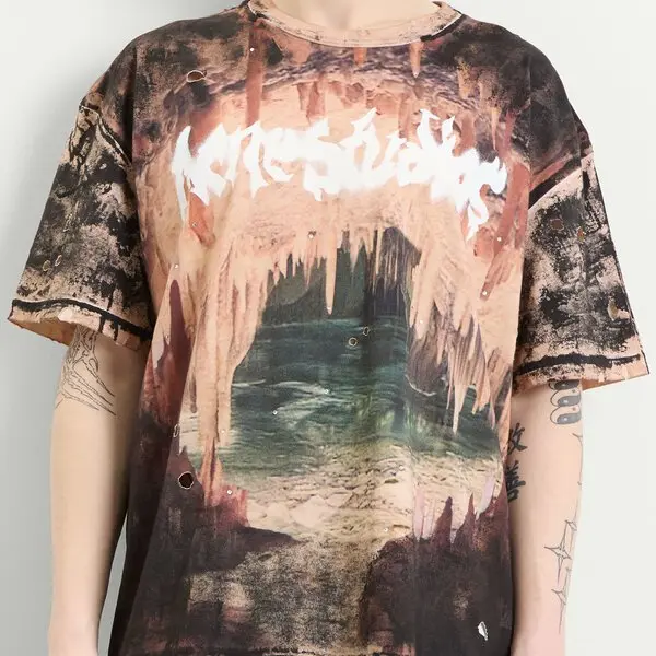 Acne Studios Cave Print T-shirt In | Size: | 100% Cotton | End Clothing
