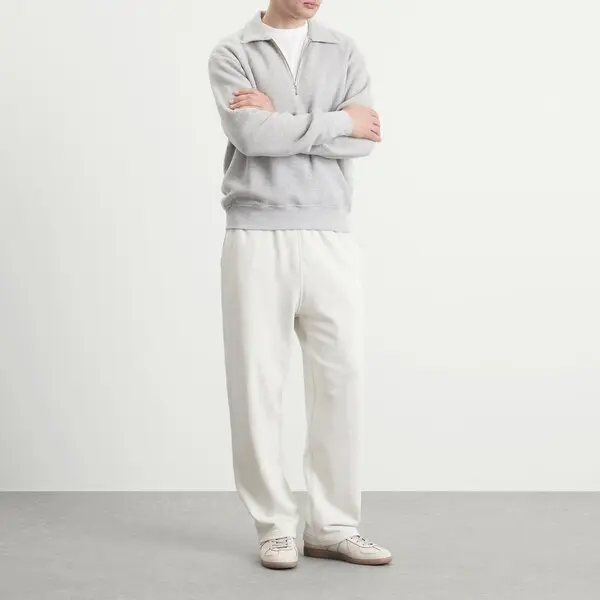 LADY WHITE CO. Cotton Wool Quarter Zip Sweatshirt