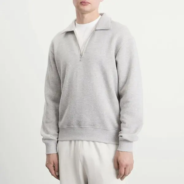 LADY WHITE CO. Cotton Wool Quarter Zip Sweatshirt