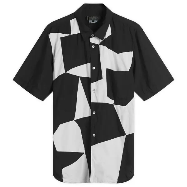 Comme Des Garçons Patchwork Short Sleeve Shirt - Black