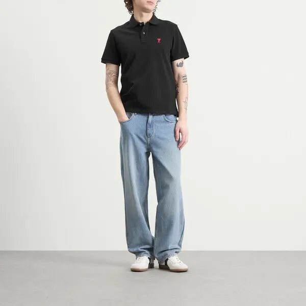 AMI Paris A Heart Polo - Black
