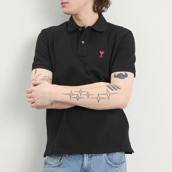 AMI Paris A Heart Polo - Black