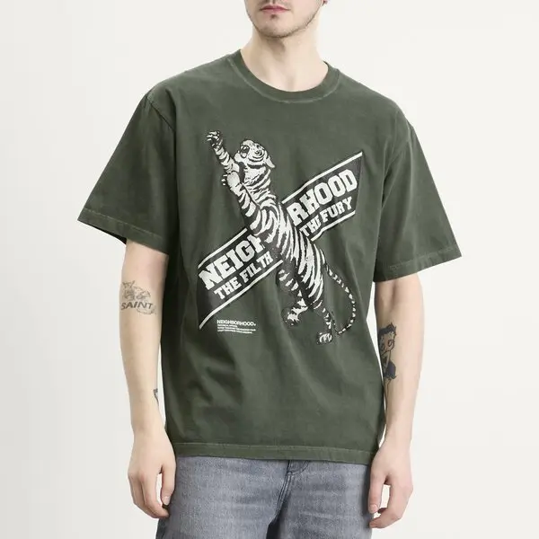 NEIGHBORHOOD Ss-17 Tiger T-shirt - Green