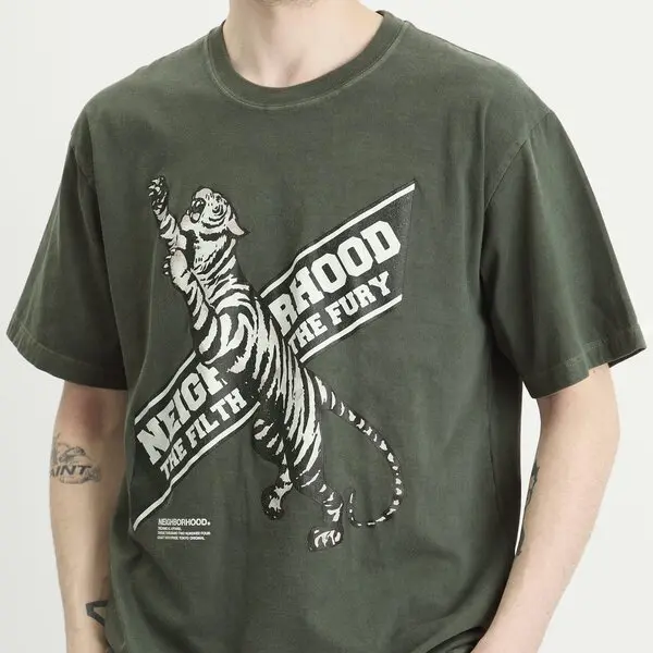 NEIGHBORHOOD Ss-17 Tiger T-shirt - Green