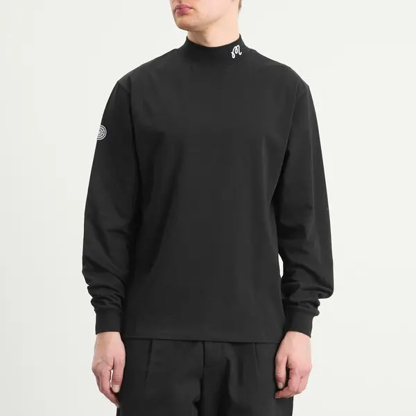 MALBON Mock Neck Long Sleeve T-shirt