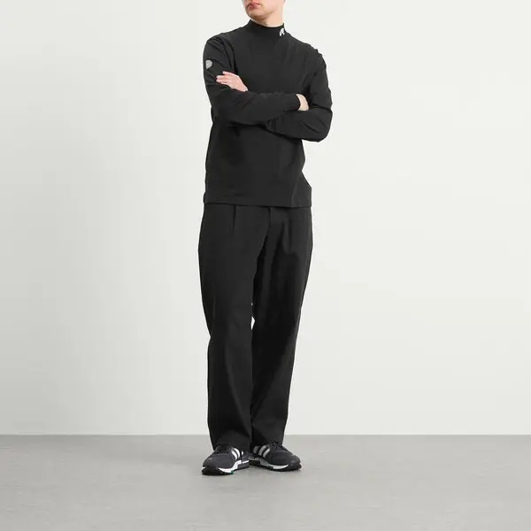 MALBON Mock Neck Long Sleeve T-shirt